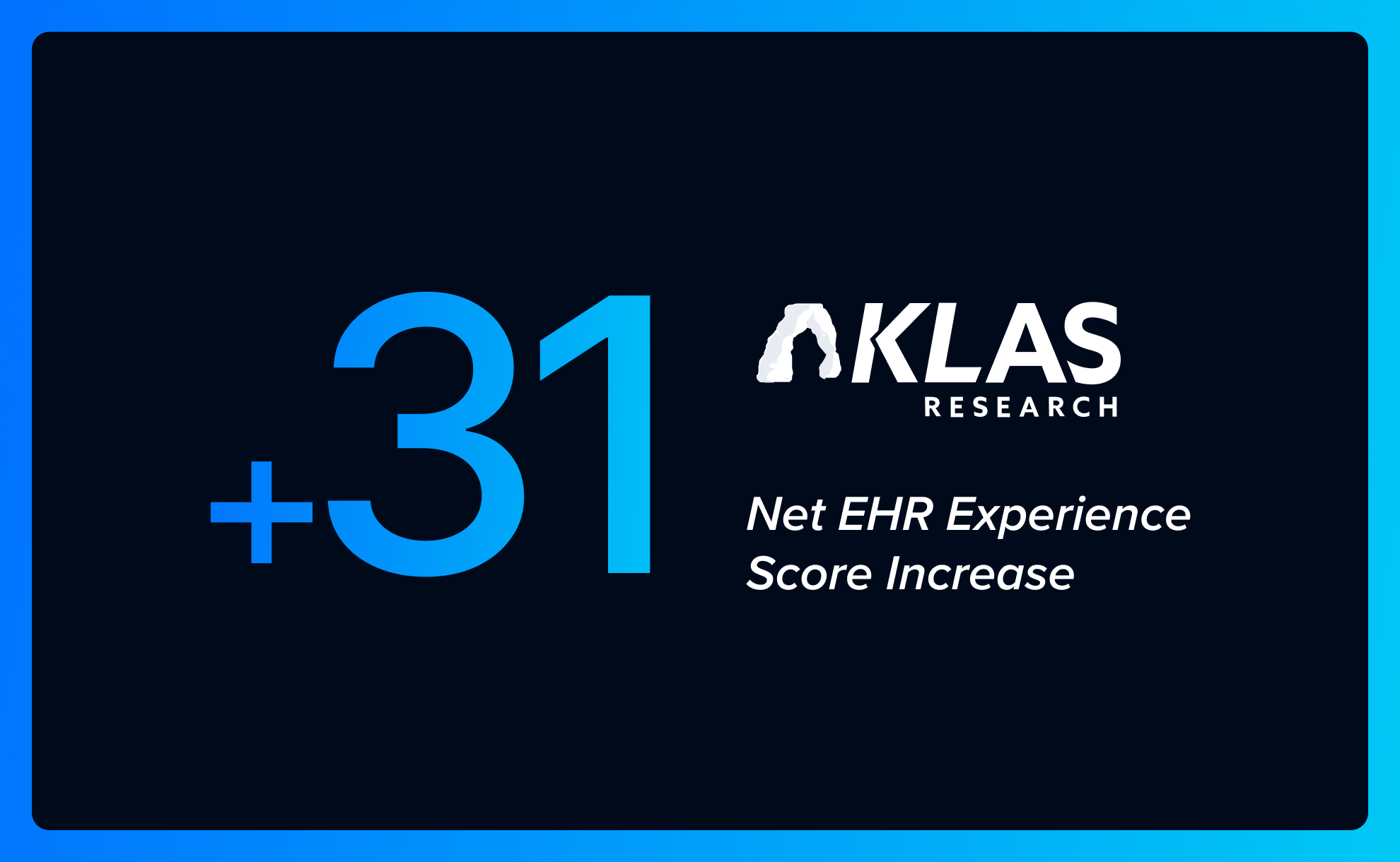 KLAS Research Case Study Finds 31-point increase in Net EHR Experience Score at University of ...
